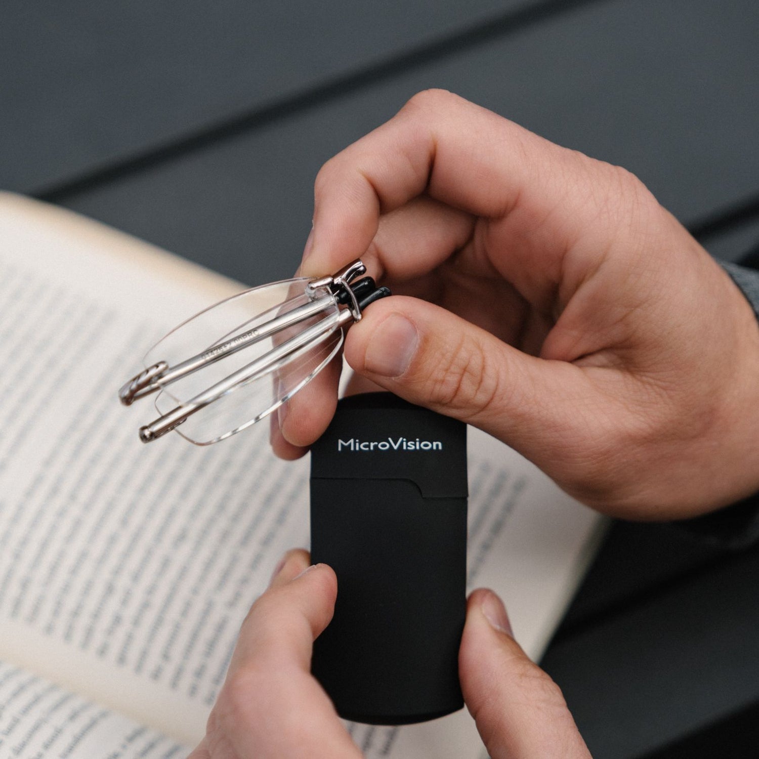Folding Reading Glasses Collapsible Compact Pocket Reader – MicroVision ...